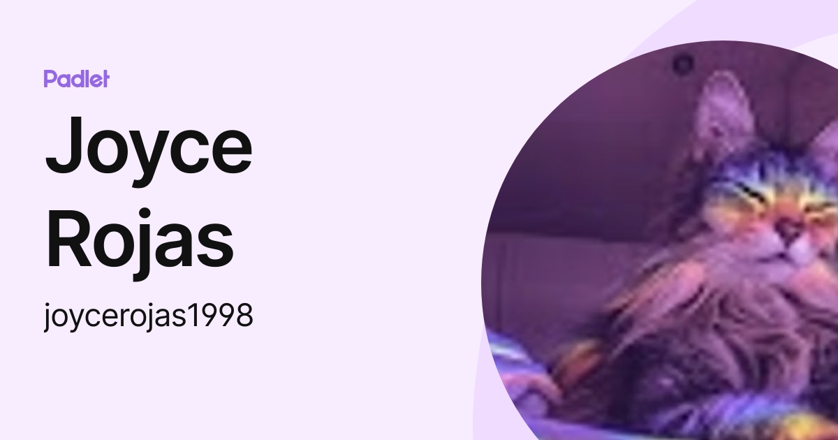 Joyce Rojas (joycerojas1998) profile | Padlet