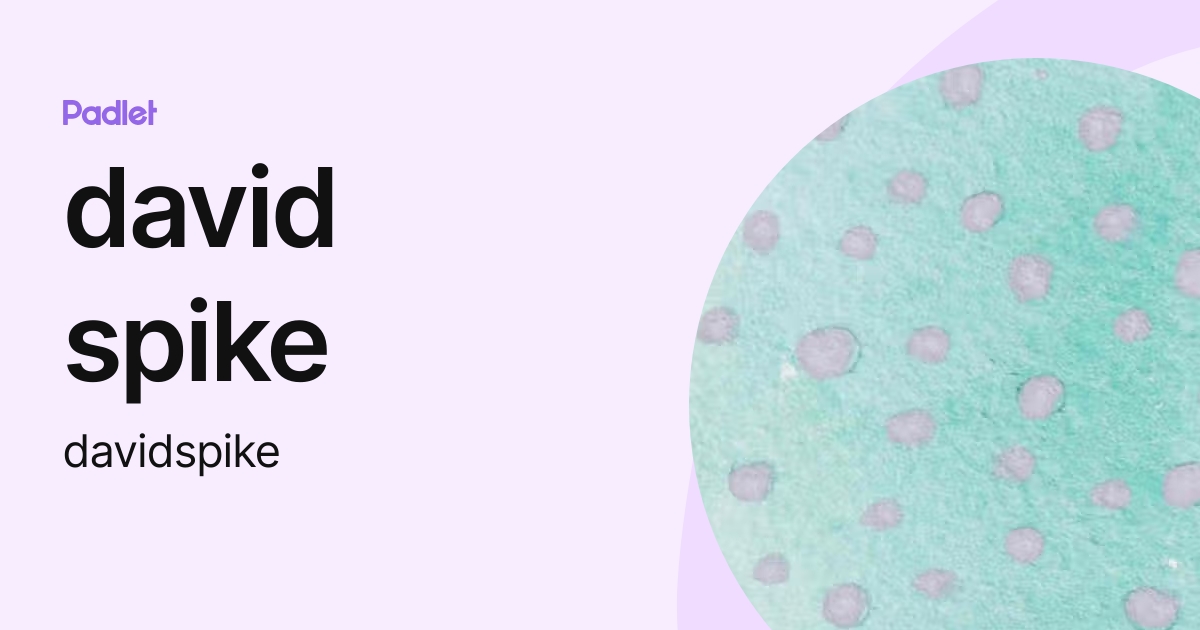 david spike (davidspike) profile | Padlet