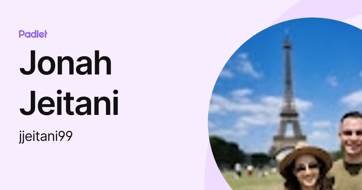Jonah Jeitani (jjeitani99) profile | Padlet