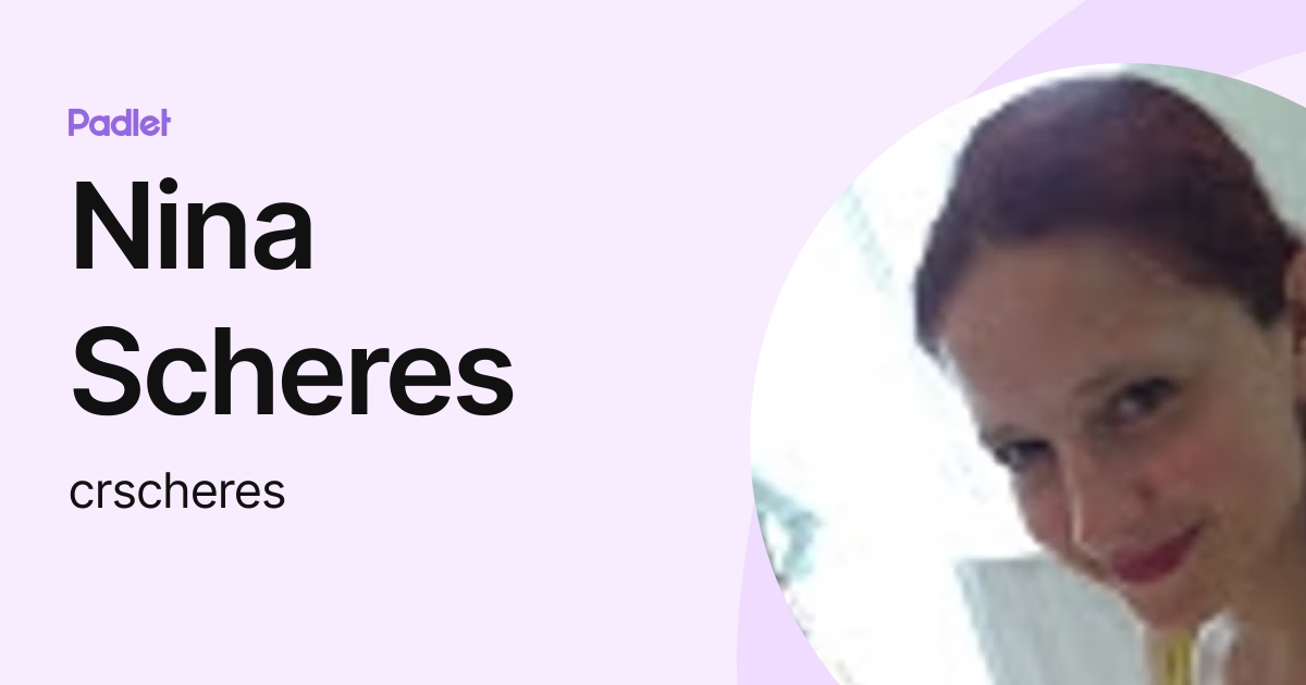 Nina Scheres (crscheres) profile | Padlet