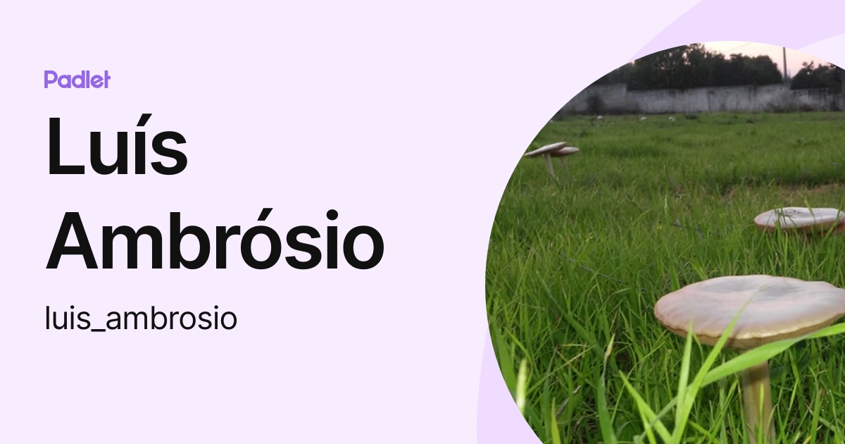 Luís Ambrósio (luis_ambrosio) profile | Padlet