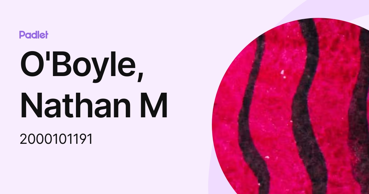 O'Boyle, Nathan M (2000101191) profile | Padlet