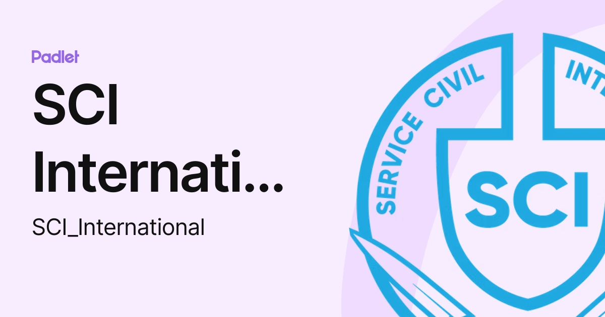 SCI International (SCI_International) profile | Padlet