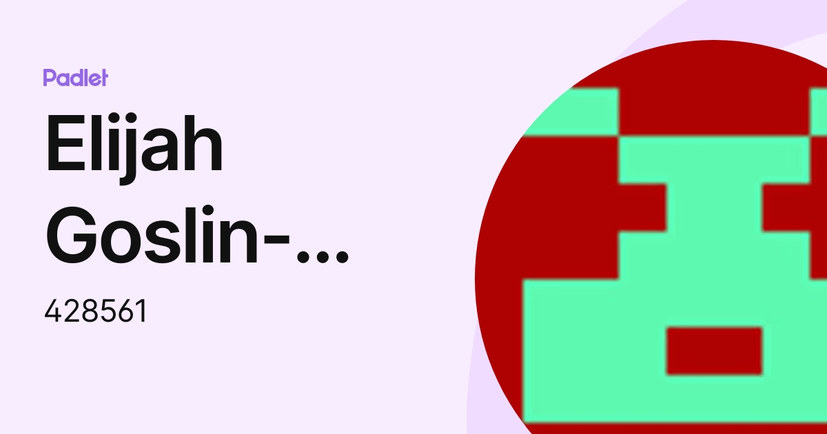 Elijah Goslin-Nagy (428561) profile | Padlet