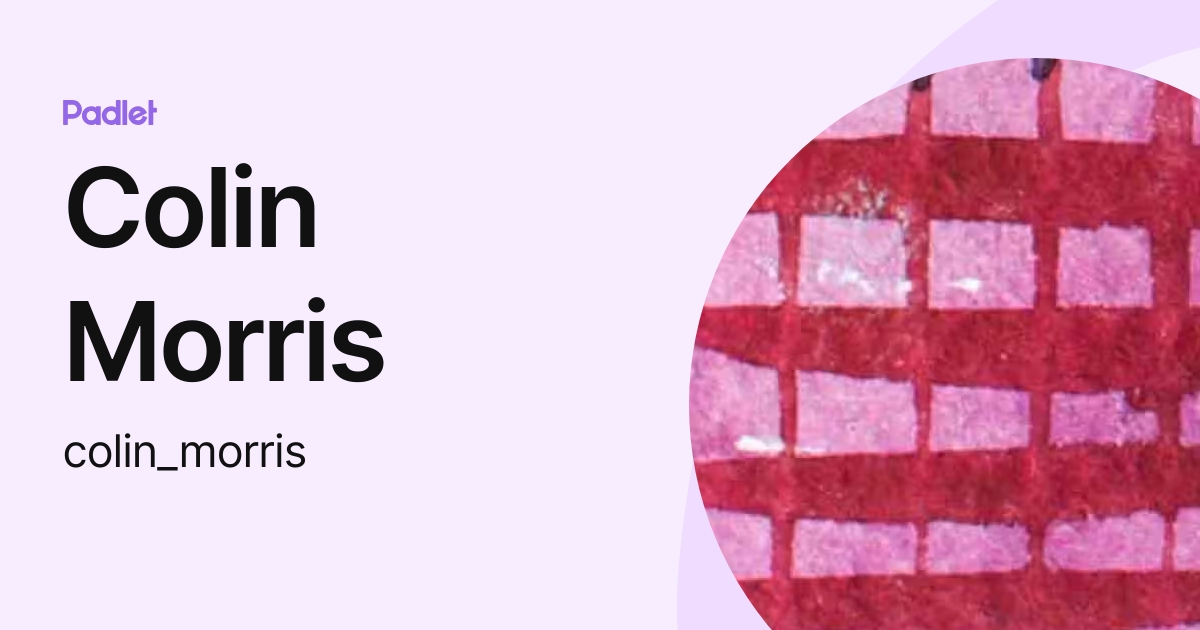 Colin Morris (colin_morris) profile | Padlet