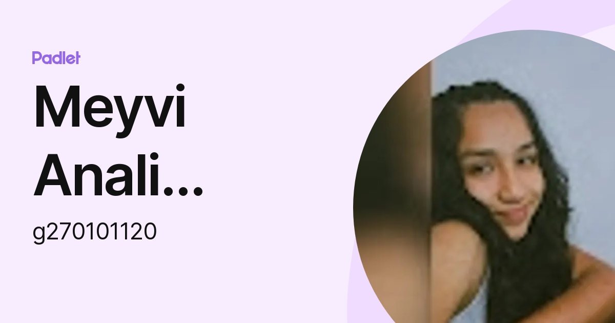 Meyvi Anali Valdez Bardales (g270101120) profile | Padlet