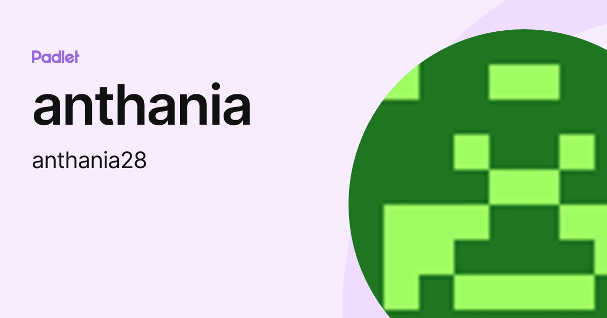 Anthania Anthania28 Profile Padlet