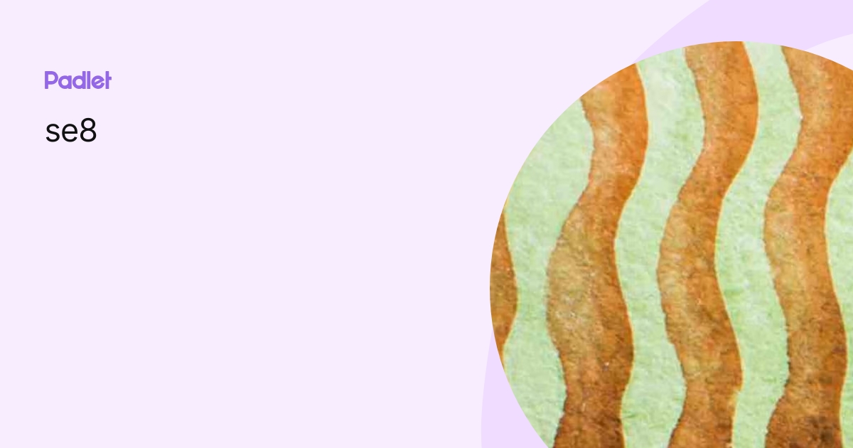 se8 profile | Padlet
