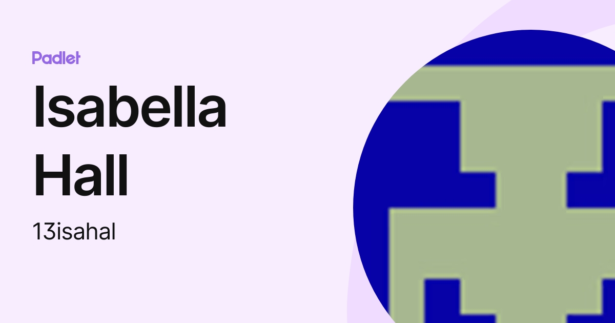 Isabella Hall (13isahal) profile | Padlet