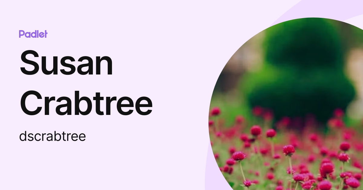 Susan Crabtree (dscrabtree) profile | Padlet