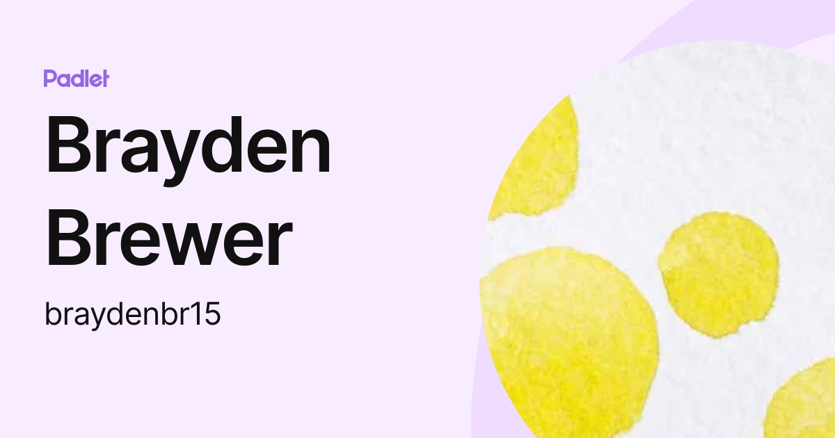 Brayden Brewer (braydenbr15) profile | Padlet