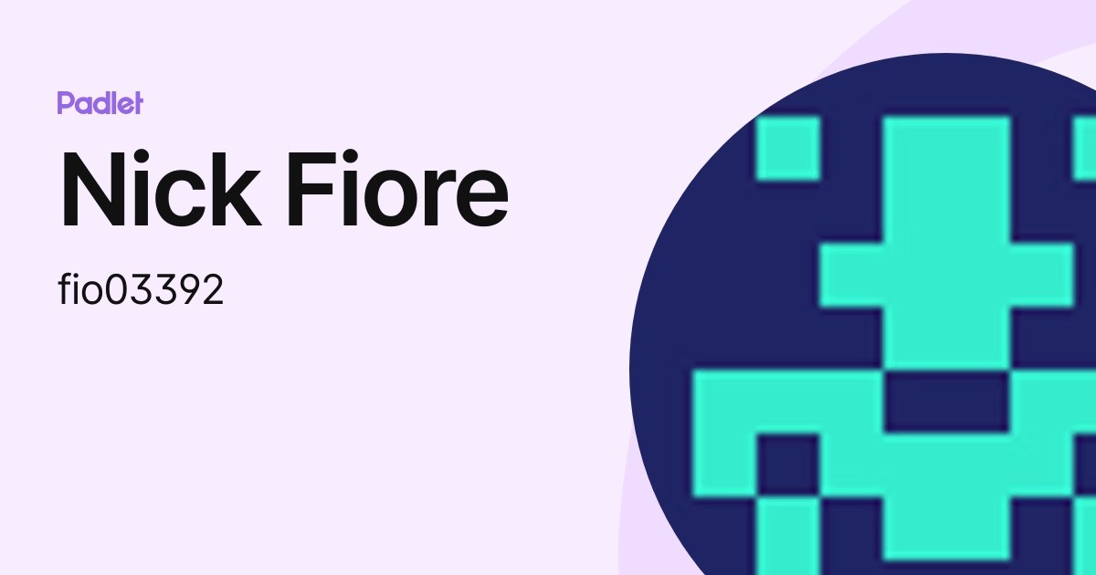 Nick Fiore (fio03392) profile | Padlet