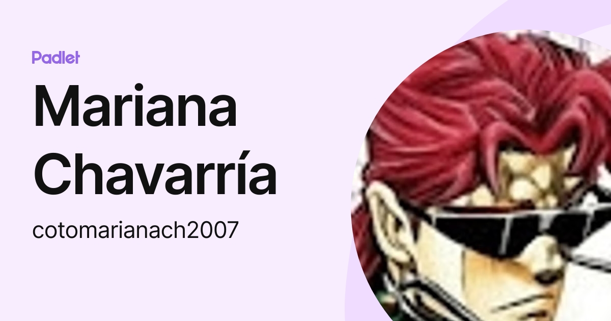 Mariana Chavarría (cotomarianach2007) profile | Padlet