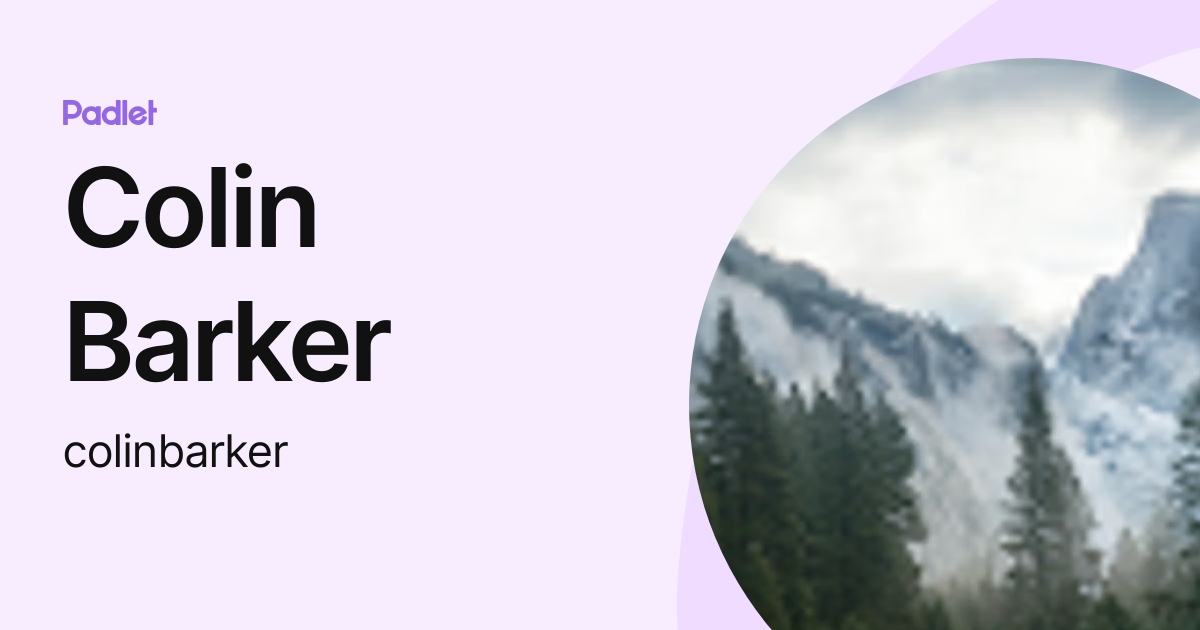 Colin Barker (colinbarker) profile | Padlet