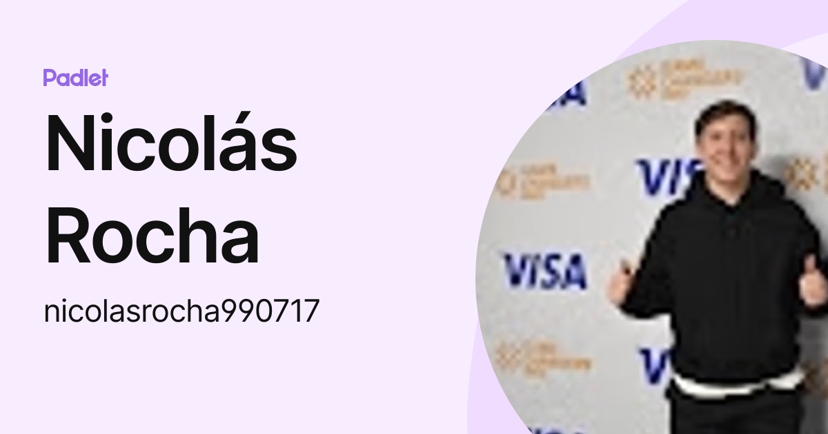 Nicolás Rocha (nicolasrocha990717) profile | Padlet