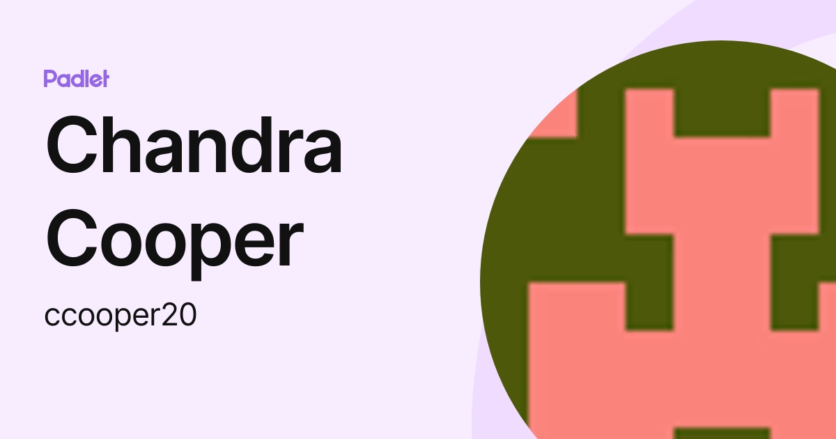 Chandra Cooper (ccooper20) profile | Padlet