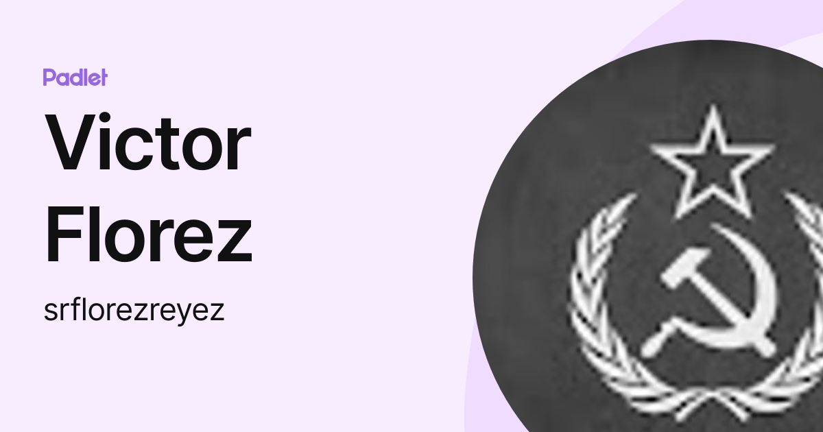 Victor Florez (srflorezreyez) profile | Padlet