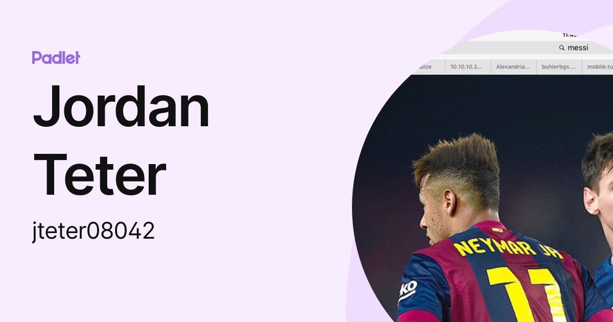 Jordan Teter (jteter08042) profile | Padlet