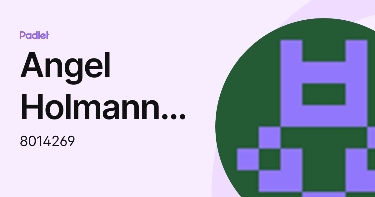 Angel Holmann Pallais (8014269) profile | Padlet