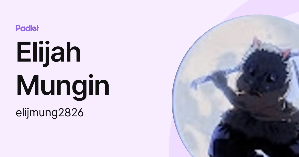 Elijah Mungin (elijmung2826) profile | Padlet
