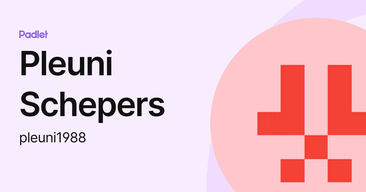 Pleuni Schepers (pleuni1988) profile | Padlet