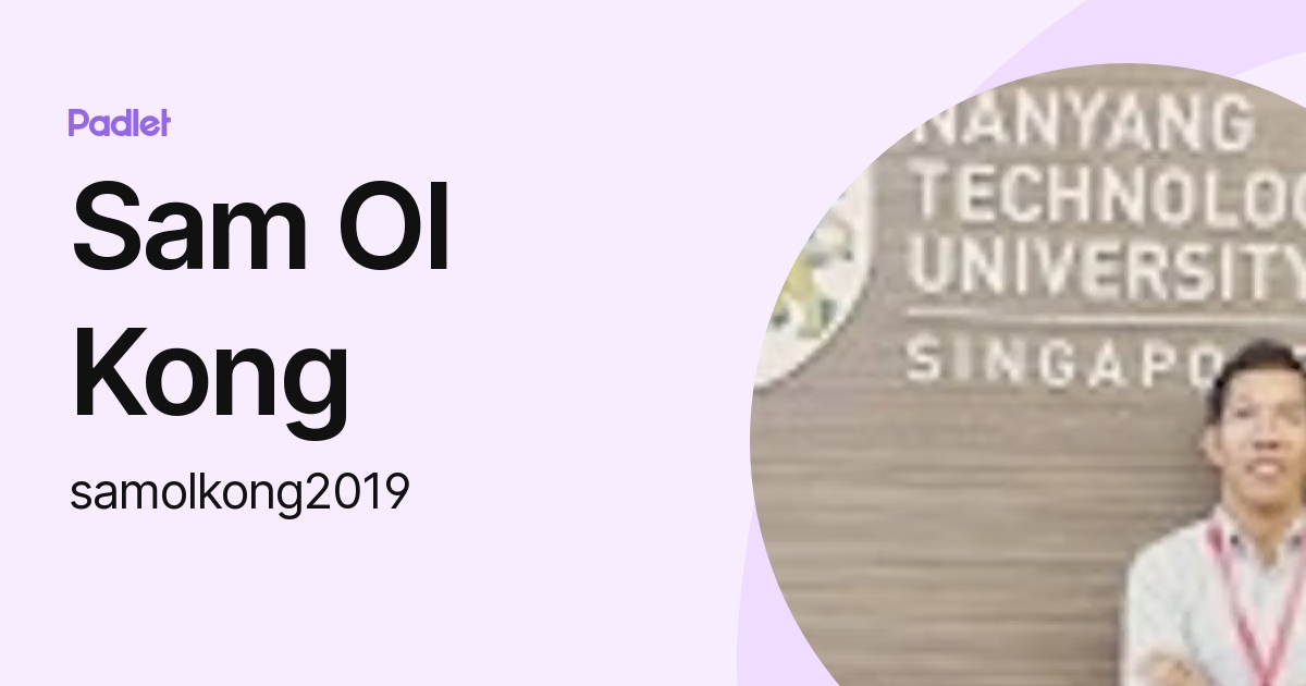 Sam Ol Kong (samolkong2019) profile | Padlet