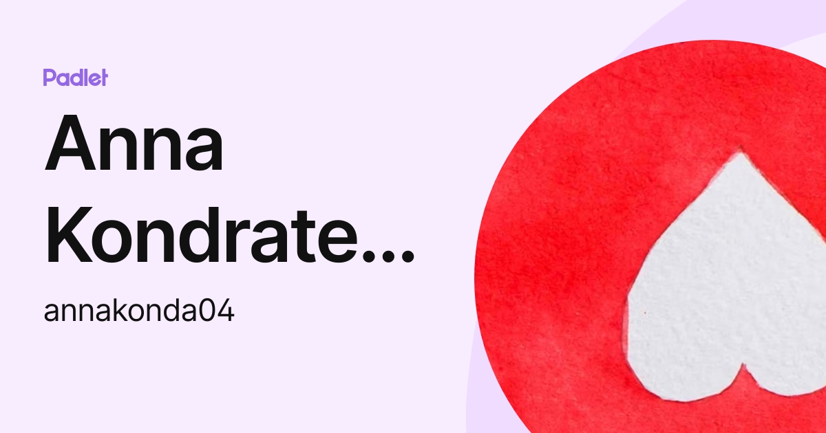 Anna Kondratenko (annakonda04) profile | Padlet