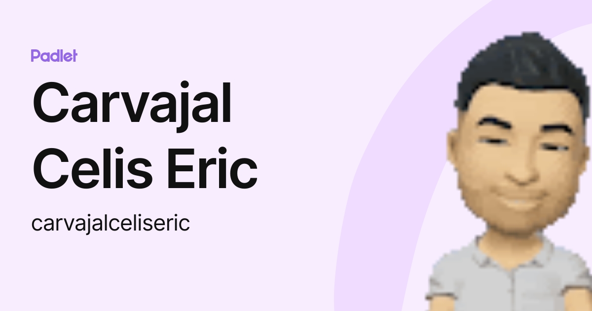 Carvajal Celis Eric (carvajalceliseric) profile | Padlet