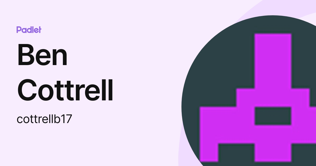 Ben Cottrell (cottrellb17) profile | Padlet