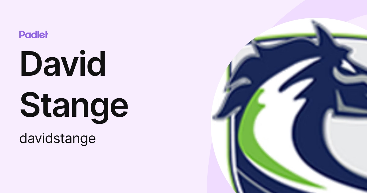 David Stange (davidstange) profile | Padlet