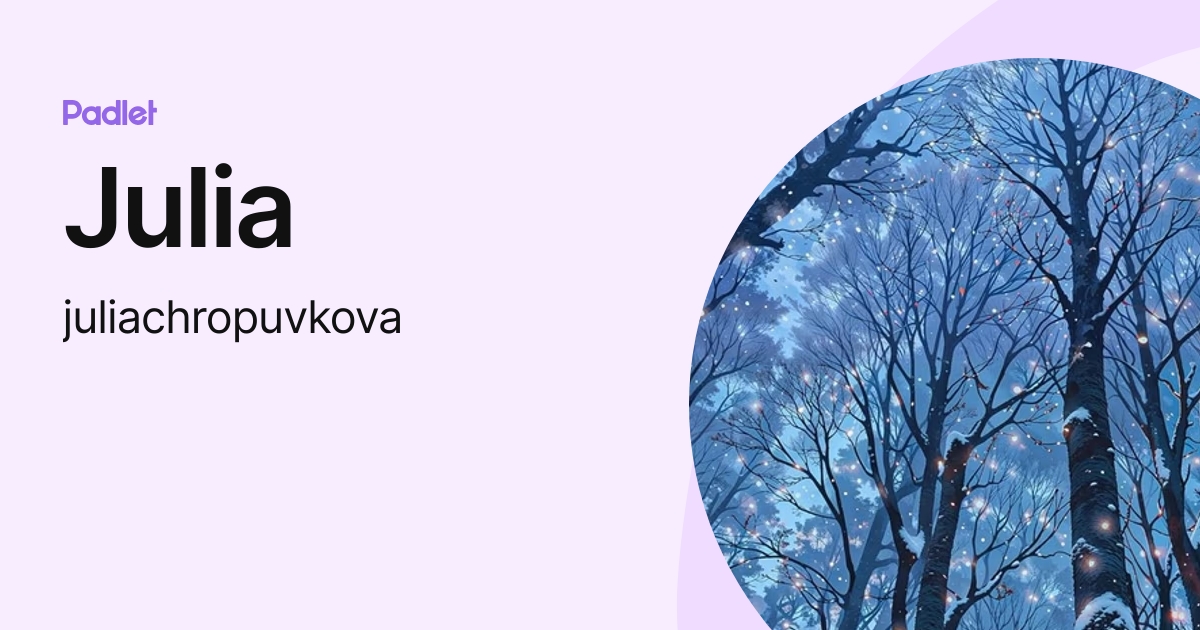 Júlia Ch (juliachropuvkova) profile | Padlet
