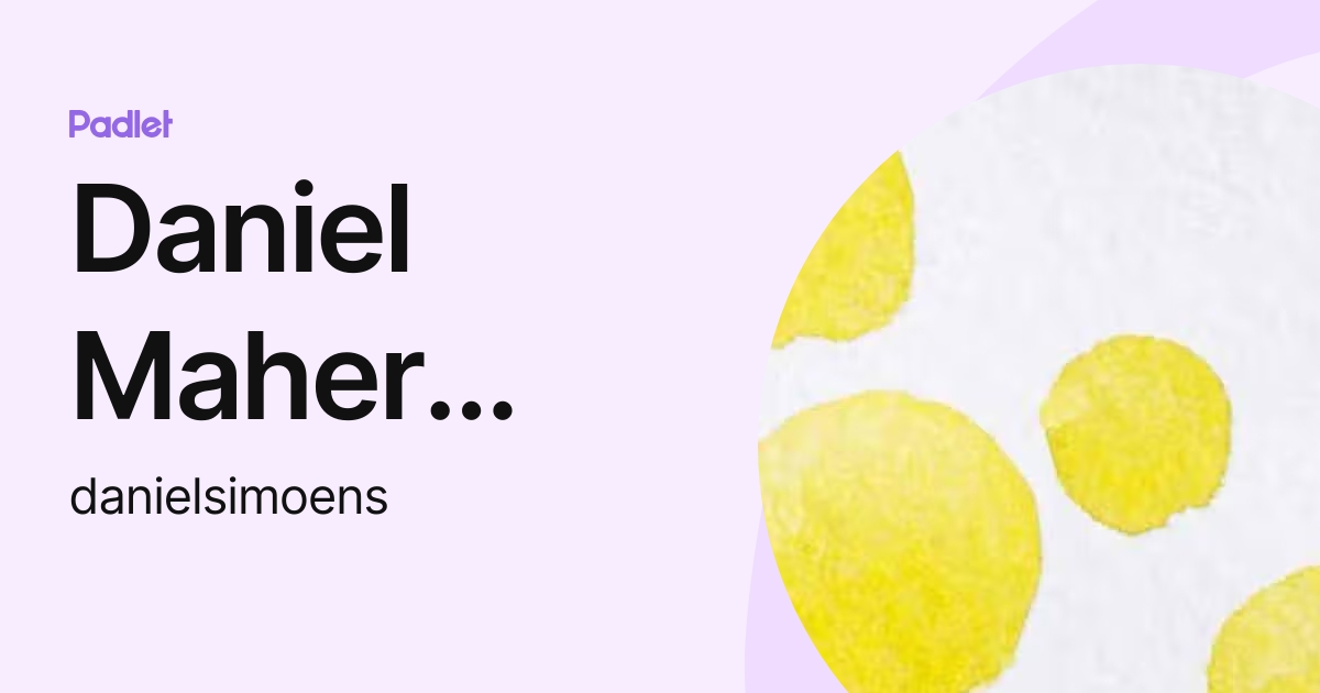 Daniel Maher Toffoli Simoens (danielsimoens) profile | Padlet