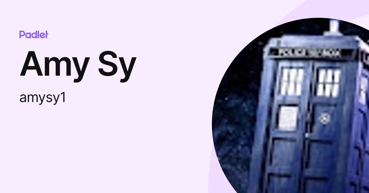 Amy Sy (amysy1) profile | Padlet