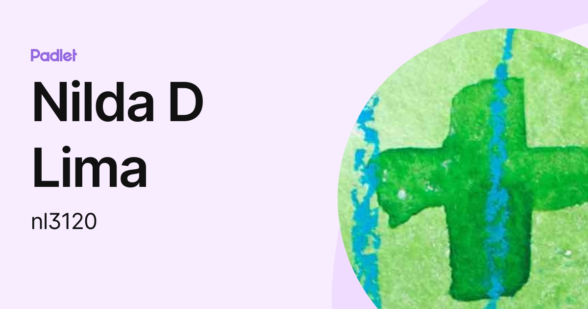 Nilda D Lima (nl3120) profile | Padlet