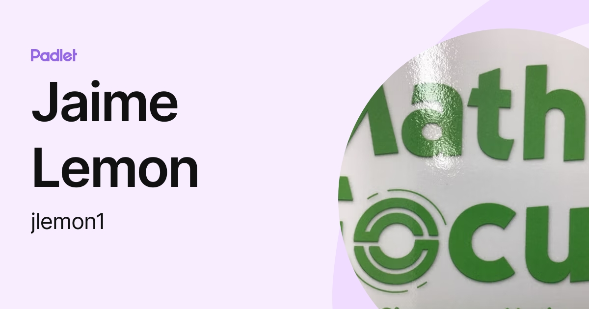 Jaime Lemon (jlemon1) profile | Padlet