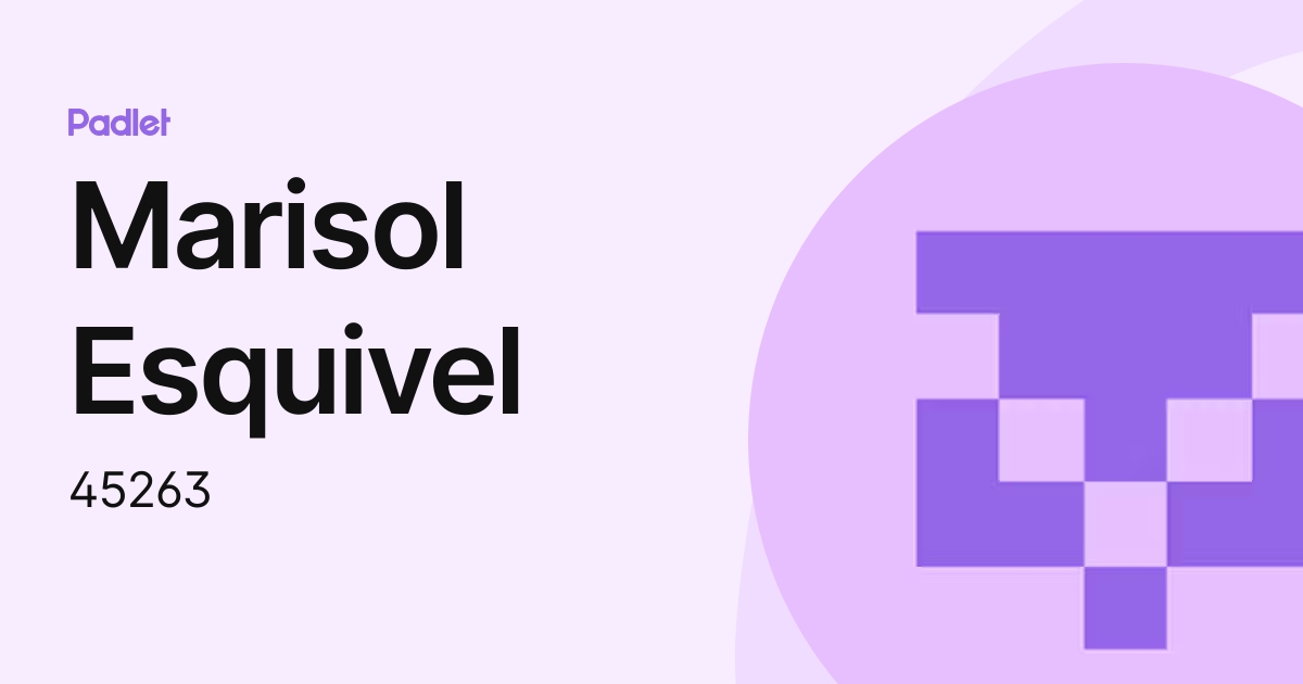 Marisol Esquivel (45263) profile | Padlet