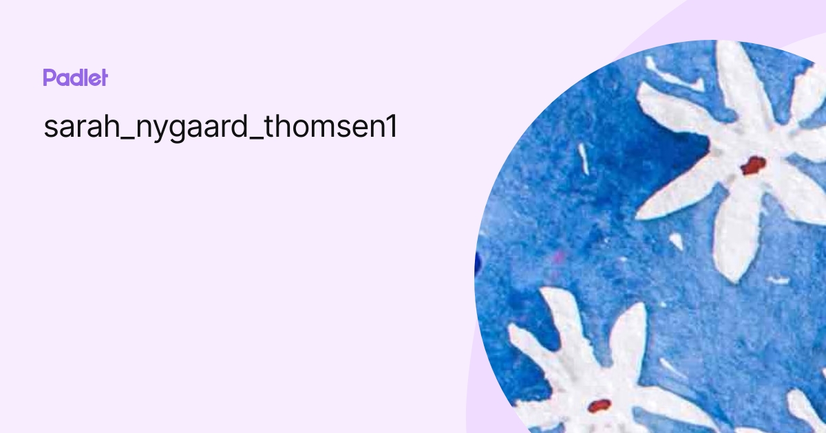 sarah_nygaard_thomsen1 profile | Padlet