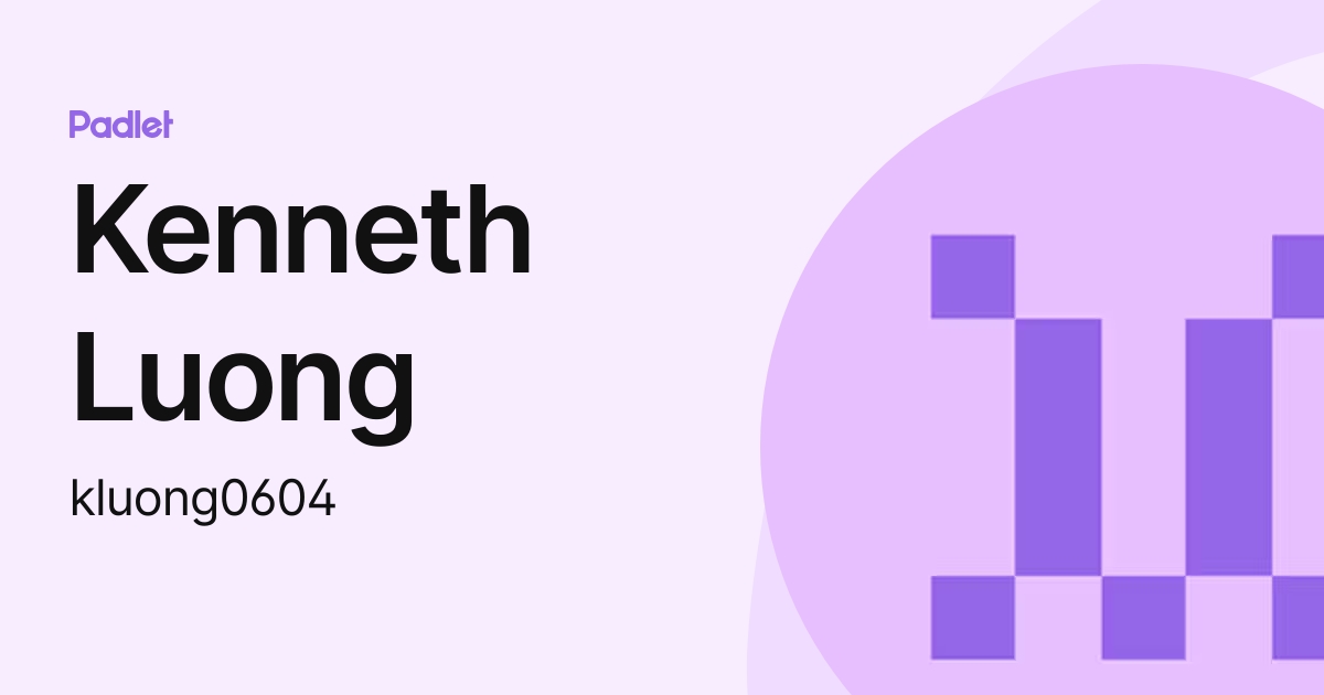 Kenneth Luong (kluong0604) profile | Padlet