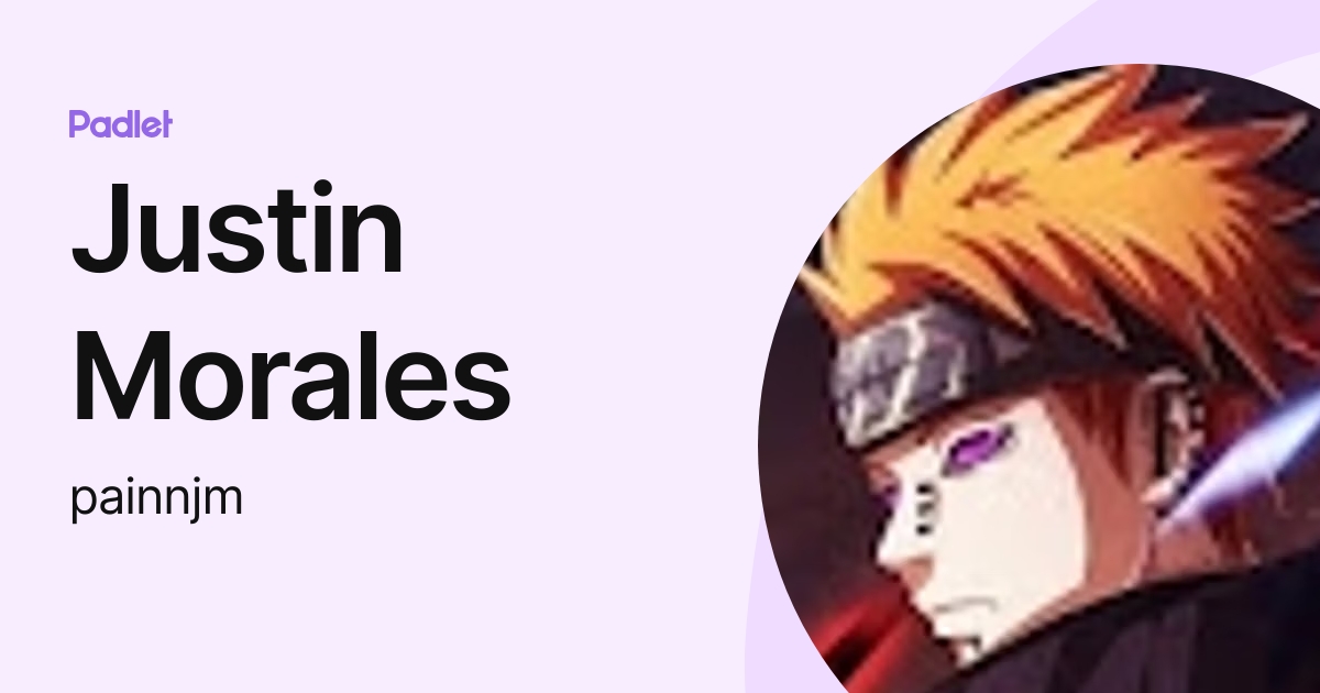 Justin Morales (painnjm) profile | Padlet