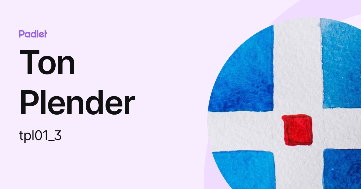 Ton Plender (tpl01_3) profile | Padlet