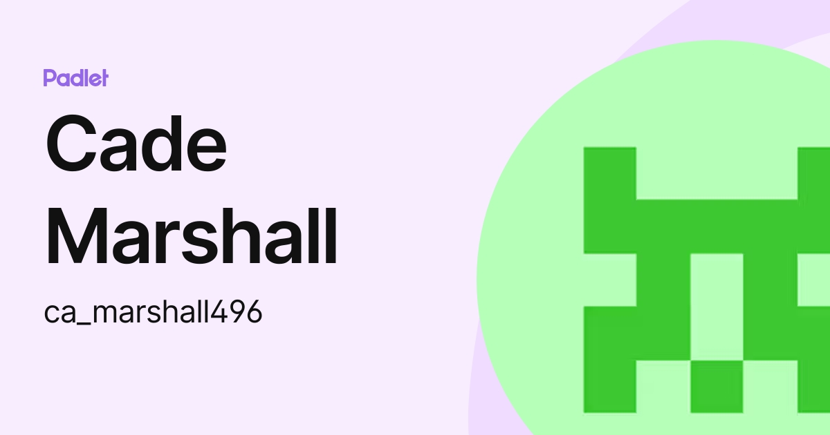 Cade Marshall (ca_marshall496) profile | Padlet