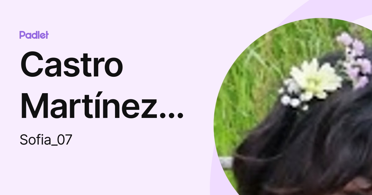 Castro Martínez Sofía (Sofia_07) profile | Padlet