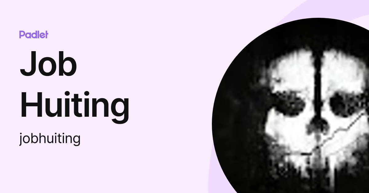 Job Huiting (jobhuiting) profile | Padlet