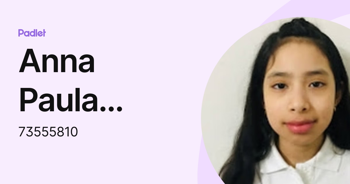 Anna Paula Maguiña Veloz (73555810) profile | Padlet