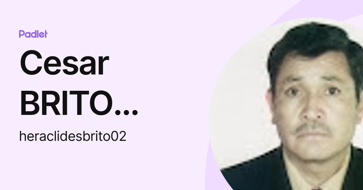 Cesar BRITO MALLQUI (heraclidesbrito02) profile | Padlet
