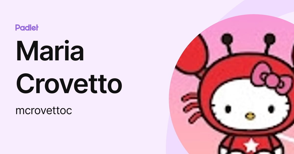 Maria Crovetto (mcrovettoc) profile | Padlet