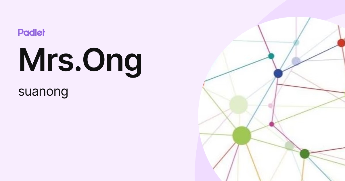 Mrs.Ong (suanong) profile | Padlet