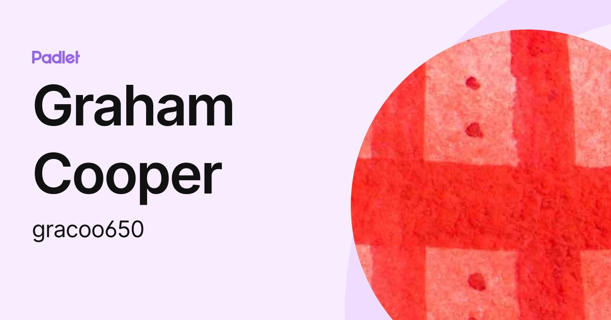Graham Cooper (gracoo650) profile | Padlet
