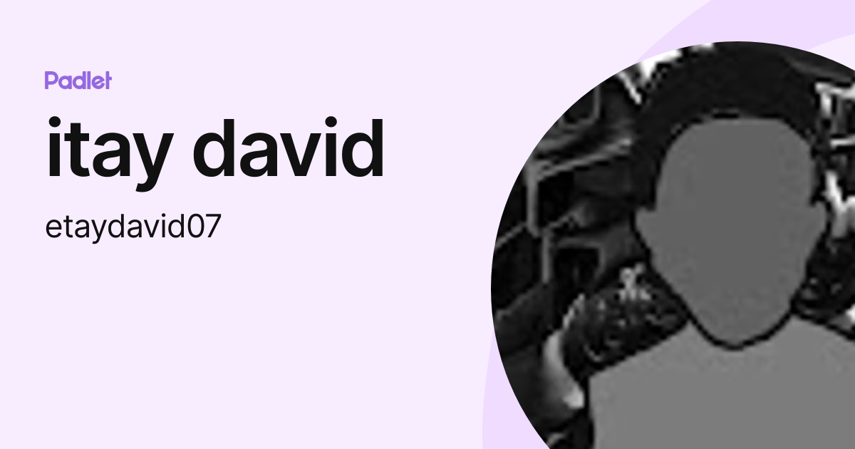 itay david (etaydavid07) profile | Padlet