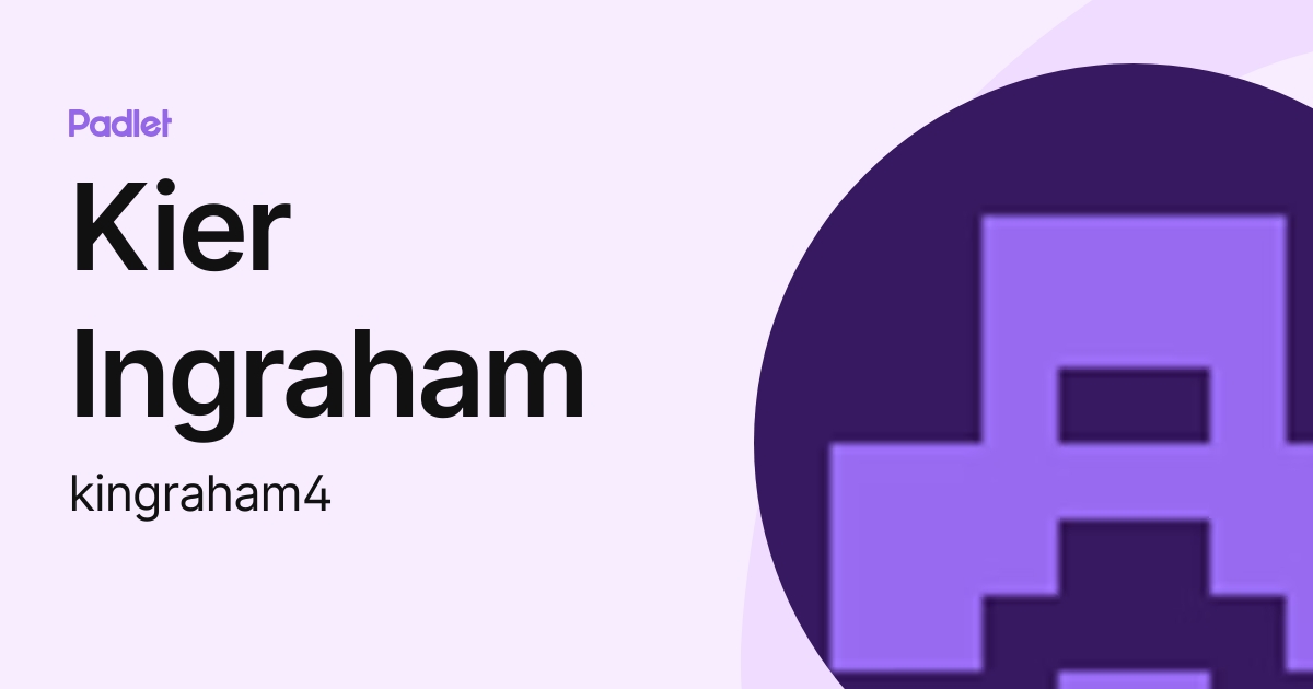 Kier Ingraham (kingraham4) profile | Padlet